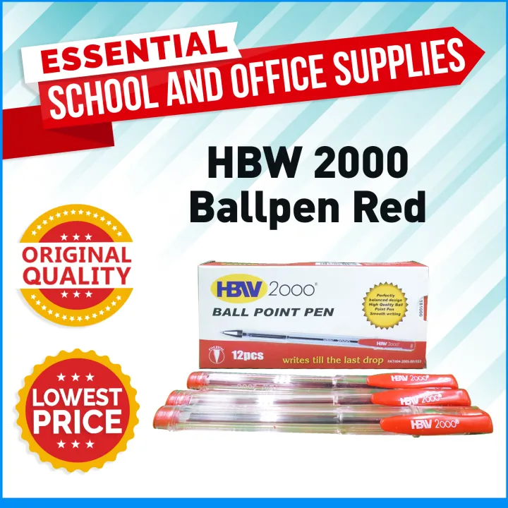 HBW 2000 Ballpen (Box of 12, Pesos 4.5 each) | Lazada PH