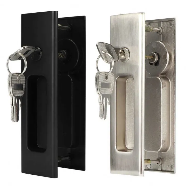 Sliding Door Lock Hide Handle Interior Bathroom and Lavatory Lock Hook ...