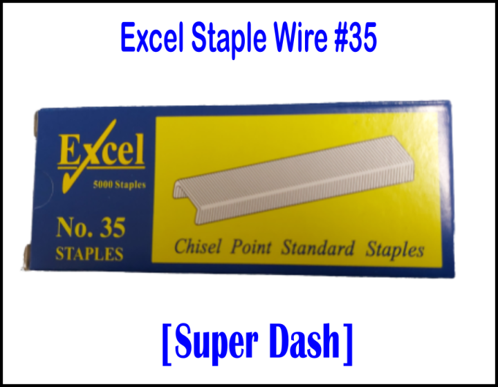 EXCEL Staple Wire #35 - 5000 staples per Box [Sold Per Box] [Super Dash ...