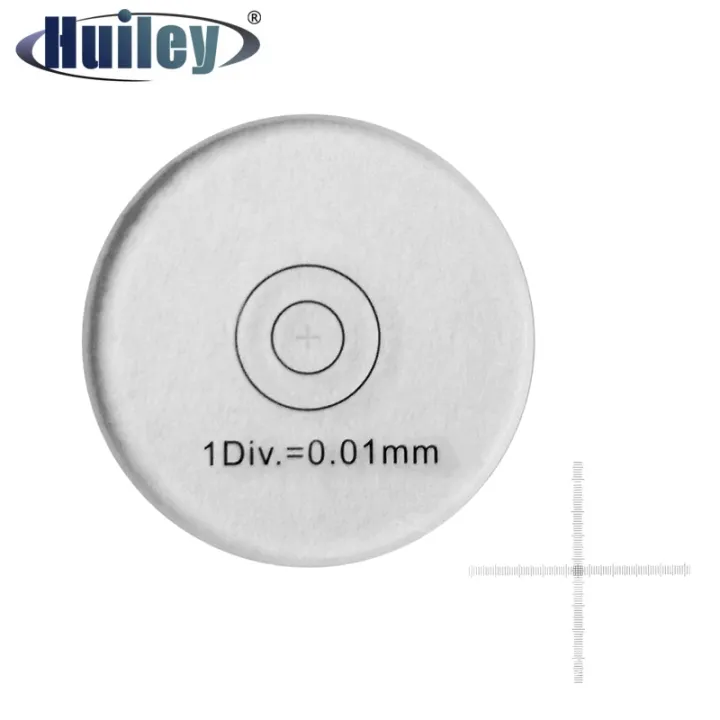 Diameter 8 mm 19 mm 20 mm Ocular Micrometer DIV 0.01 mm Cross Ruler ...