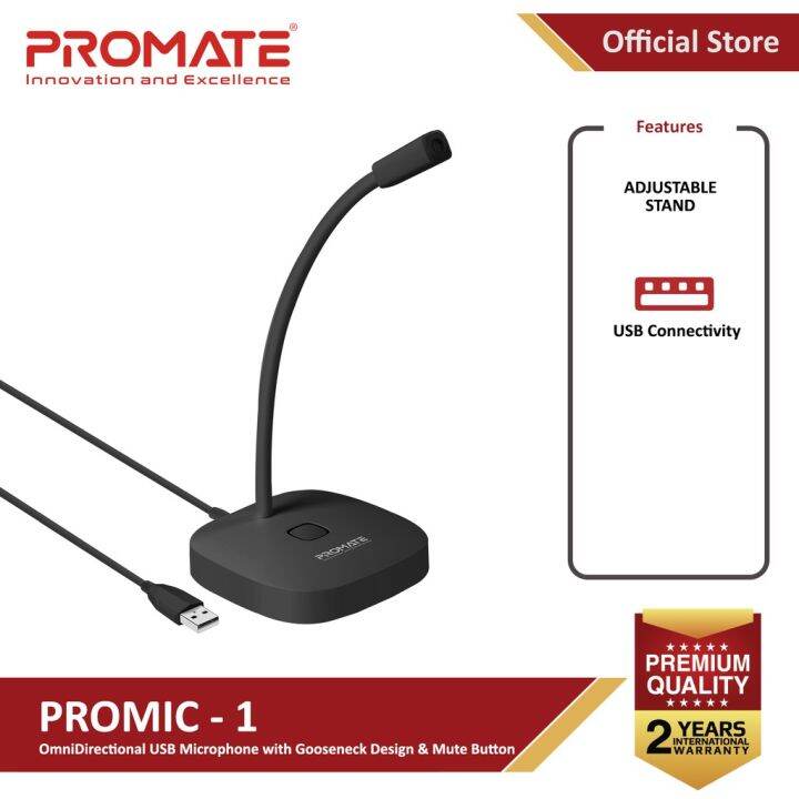 Promate Promic-1 High Definition Microphone with Flexible Gooseneck ...