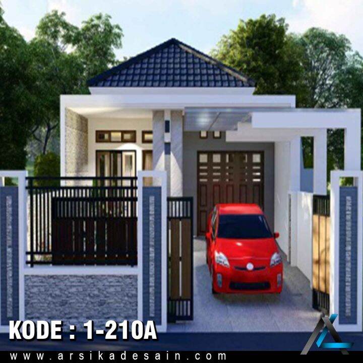 DESAIN RUMAH UK. 7,7 X 36,6 m KODE 1-210A (1 LANTAI) - ARSIKA DESAIN ...
