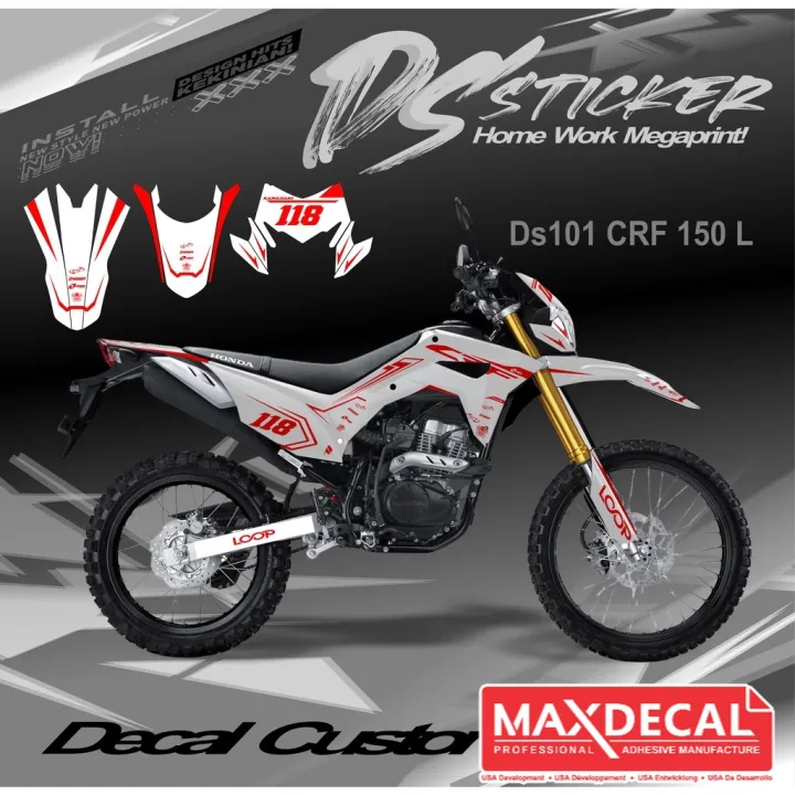 101 Decal CRF 150 L Desain Simpel Keren Fullbody Variasi Sticker ...