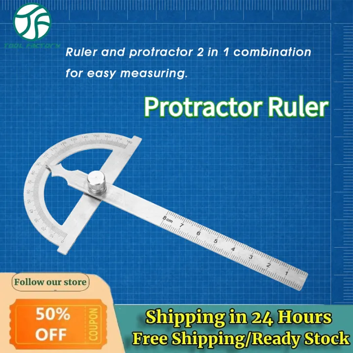 ToolFactory【Hot deals】0-180 Degree Stainless Steel Protractor ...