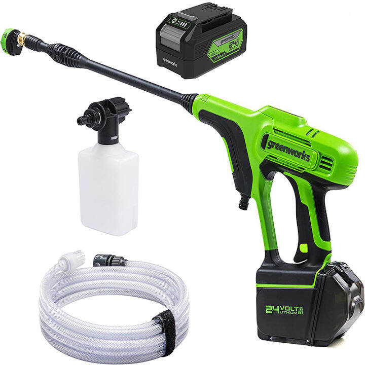 greenworks 24v High pressure Cleaner 24Bar 400w Spray gun cleaner self ...
