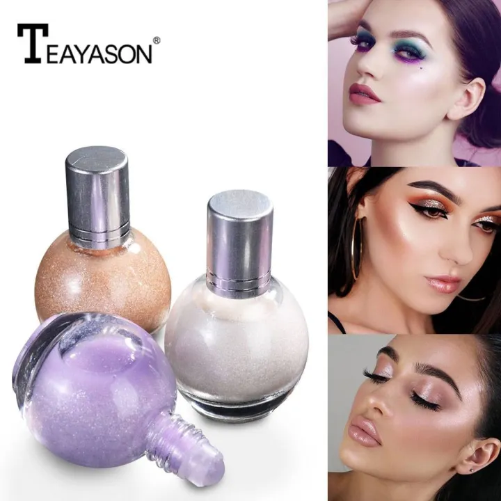 TEAYASON ลูกกลิ้งบอลเพชรไฮไลท์หลอดไฟขนาดเล็ก,อุปกรณ์แต่งหน้าสำหรับการ ...