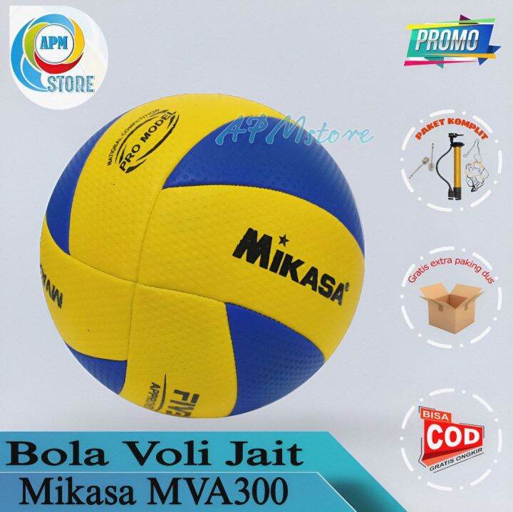 Bola Voli Volly Volley Ball Dewasa Size 5 Mikasa MVA300 Jahit Mesin ...