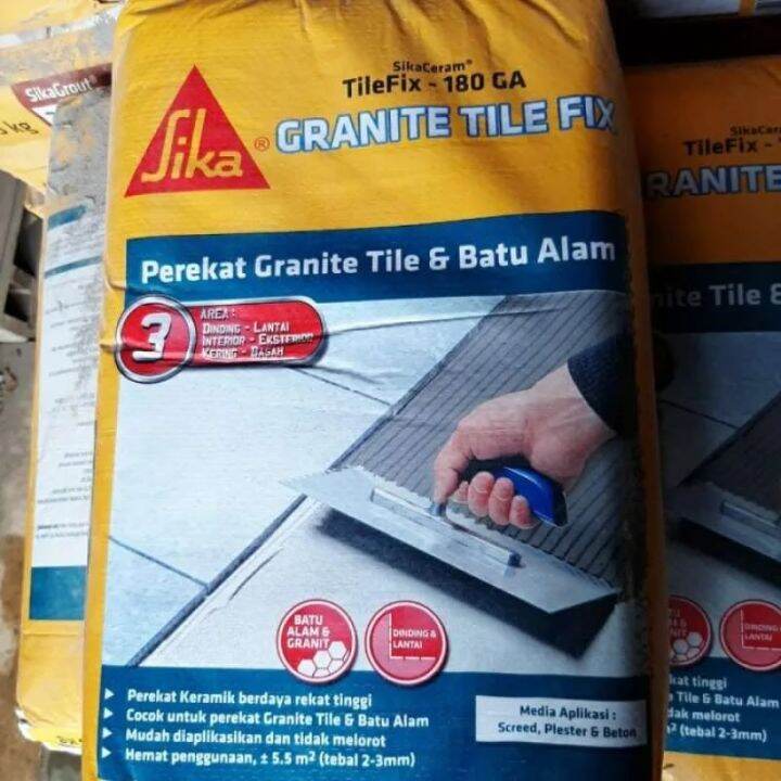 SikaCeram Tile Fix 180 GA Perekat Granit Keramik dan Batu Alam 25 KG ...