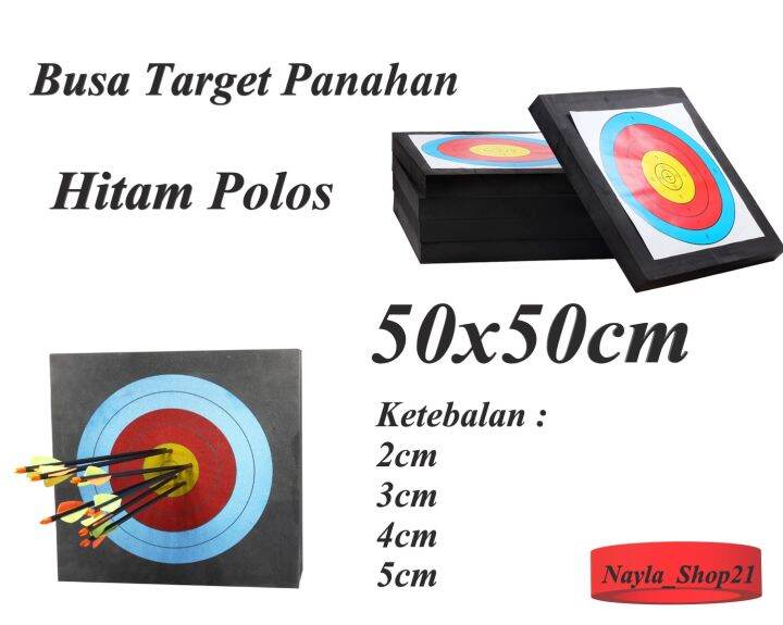 Bantalan Target Panahan Eva Hitam Polos 50x50cm | Lazada Indonesia