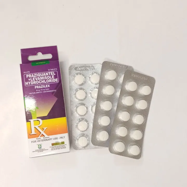 [VET SUPPORT] 1 BOX 30 TABLETS PRAZILEX/ ANTHELMINTIC/ ANTIPARASITIC ...