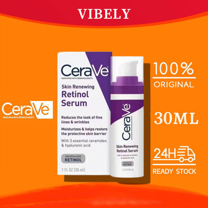 CeraVe Anti-Aging Retinol Serum 30ml, CeraVe Cream Serum for Smoothing ...
