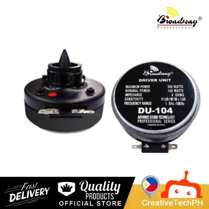 DU-104 Broadway 300w Metal Dome Tweeter Broadway DU-104 300 watts ... DU-104 Broadway 300w Metal Dome Tweeter Broadway DU-104 300 watts ...