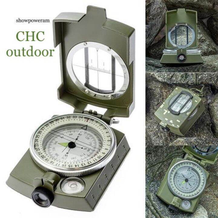 Metal Military Folding sighting Compass with pouch | Lazada PH