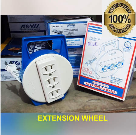 Kopez 10 Meters 3 Gang Outlet Extension Wheel Extend up to 10 meter ...