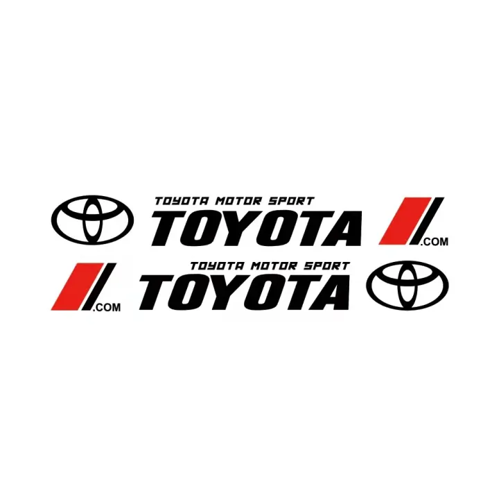 2pcs Car Toyota Racing Development Sticker Decals | Lazada PH