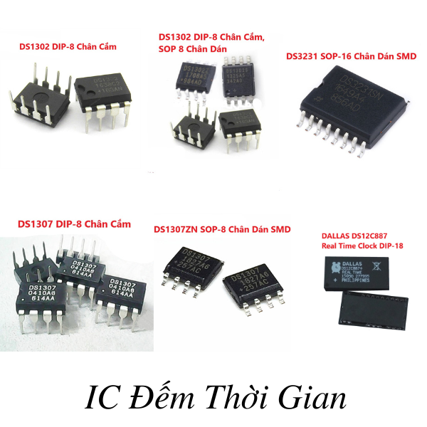 IC Đồng Hồ Thời Gian Thực DS1302 , 1302 , DS1307, 1307 , DS3231, 3231 ...