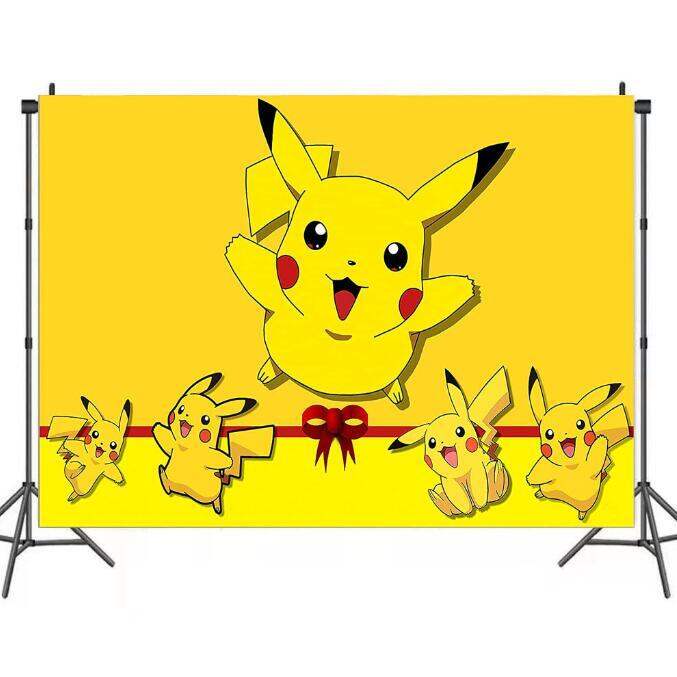 5x3ft Pikachu Background Kids Pokemon Party Game Boy Photography ...