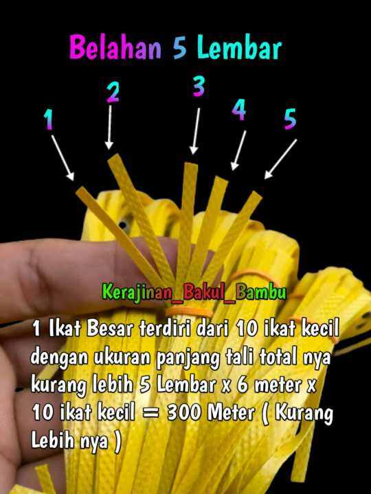 Tali Kuning tali bakul boboko tali kerajinan tangan pembuatan bakul ...