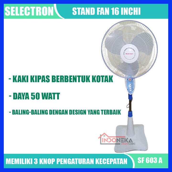 BELI SATUAN HARGA GROSIR - Selectron Stand Fan 16" SF-603A | Lazada ...