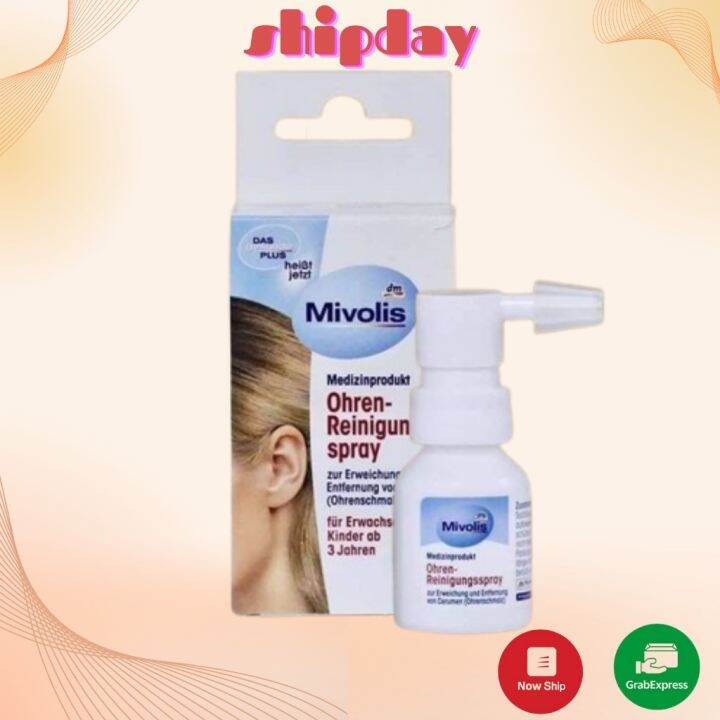 Xịt tan ráy tai cho bé và người lớn Mivolis Chuẩn Đức, xịt vệ sinh tai ...