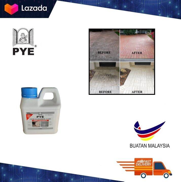 PYE CEM CLEANER / CEMENT STAIN REMOVER / TILE CLEANER / MOSAIC CLEANER ...