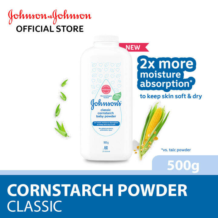 JOHNSON'S BABY CORN STARCH POWDER CLASSIC 500G | Lazada