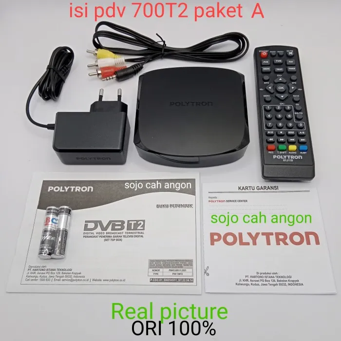 ORIGINAL Set top box Polytron stb dvb T2 receiver tv digital ori ...
