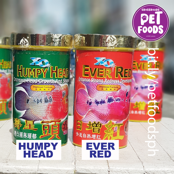 OCEAN FREE FLOWER HORN FISH FOOD • XO HUMPY HEAD and XO EVER RED • 100g • IMPROVED FORMULA ...