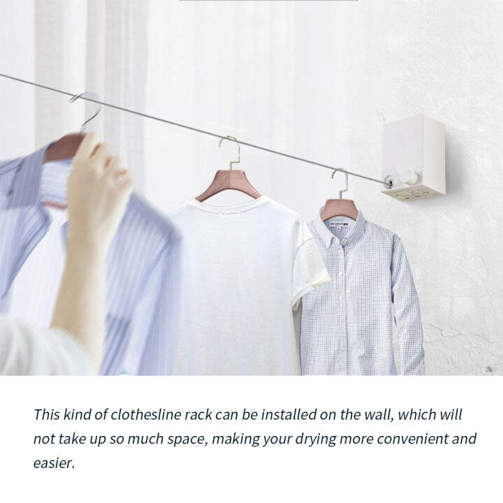 Clothesline Rack Single Wire Wall Mounted Clothes Dryer 30kg ...