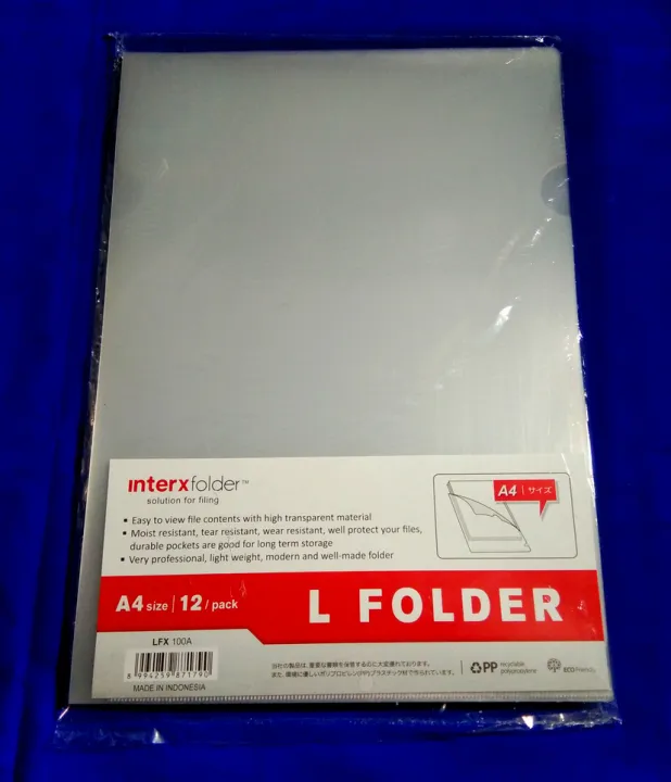 InterX Folder LFX-100A Map L A4 ( 1 Pack - 12 Pcs ) | Lazada Indonesia
