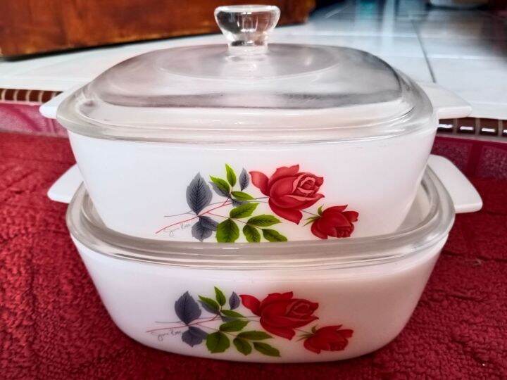 2pcs Pyrex June Rose Made in Korea / Vintage/ Used item | Lazada