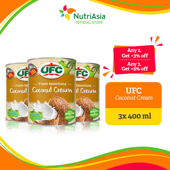 UFC Fresh Selections Coconut Cream 400ml Bundle of 3 | Lazada PH