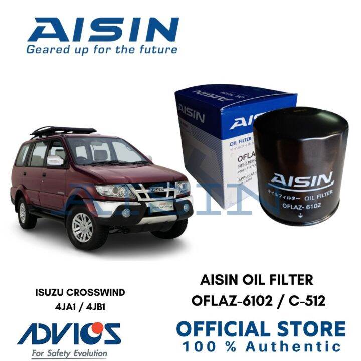 AISIN Oil Filter for CROSSWIND 4JA1/4JB1 (OFLAZ-6102 / C-512) | Lazada PH