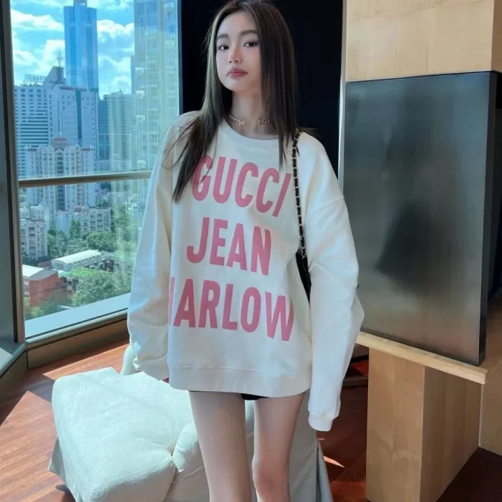 GG Station เสื้อสเวตเตอร์ถักผ้าฝ้าย22ss ต้นฤดูใบไม้ร่วงตัวอักษรคลาสสิกใหม่ | Lazada.co.th