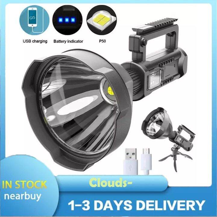 Super bright LED Portable Spotlights Flashlight searchlight With P70.2 ...