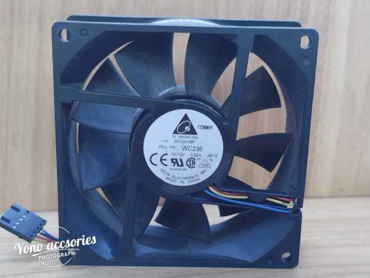 FAN 9CM DELTA EFC0912BF DC.12V 0.60A 4 PIN TEBAL 3CM ORI | Lazada Indonesia