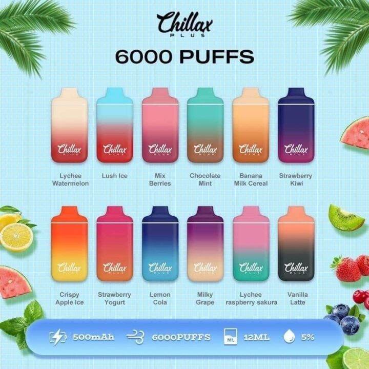 CHILLAX PLUS 6000 PUFFS RECHARGEABLE DISPOSABLE VAPE | Lazada PH