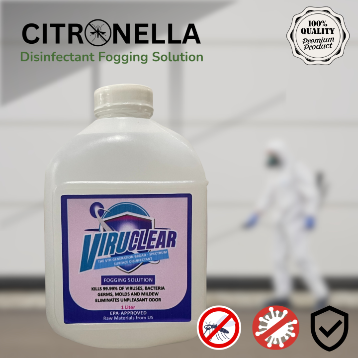 VIRU CLEAR Fogging Solution Disinfectant 99.99% virus in just seconds ...