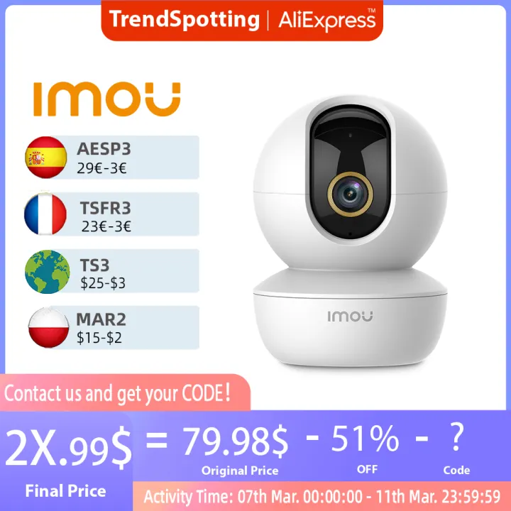 2022 Dahua imou Ranger SE 4MP 4X Digital Zoom AI Human Detect Camera Baby Security Surveillance ...