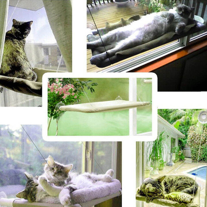 Boqi Factory เปลแมวติดกระจก ขนาดใหญ่ 55x35ซม. รับน้ำหนักได้ถึง 15 kg ...