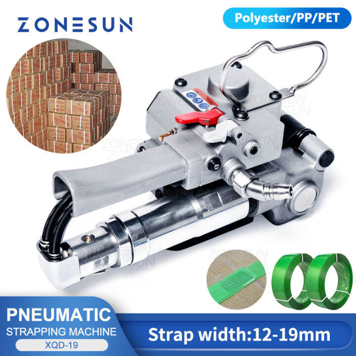 ZONESUN Portable Strapper Sealing Tool Pneumatic XQD-19/25 Tyre Pallet ...