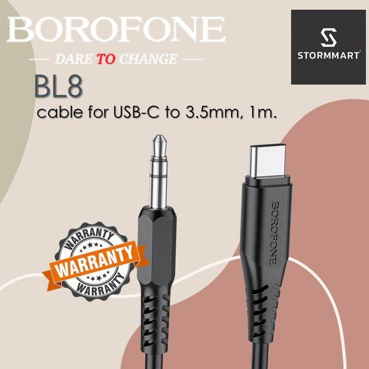 สายส่งสัญญาณเสียง Type-C to AUX 3.5 mm BOROFONE BL8 สายยาว 1 เมตร ...