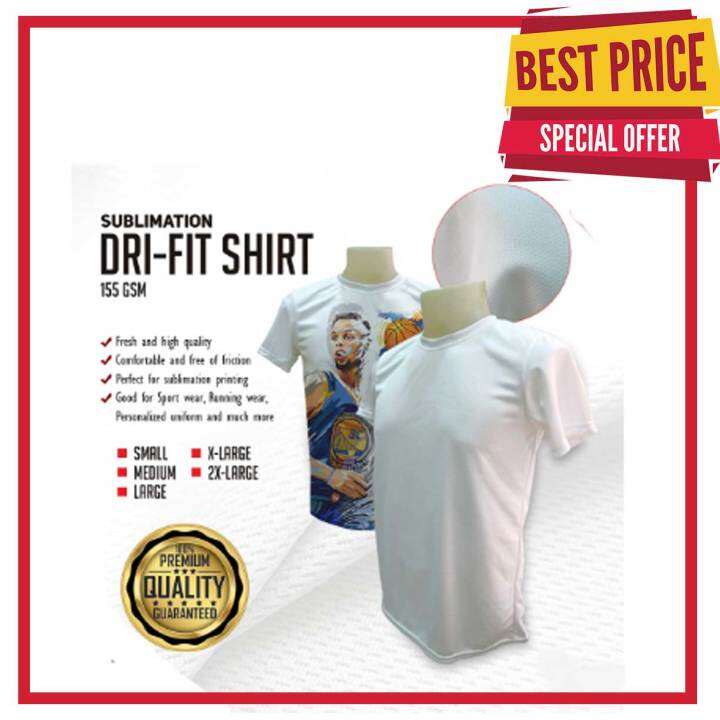 Sublimation Printable Dri-Fit Shirt White155gsm | Lazada PH