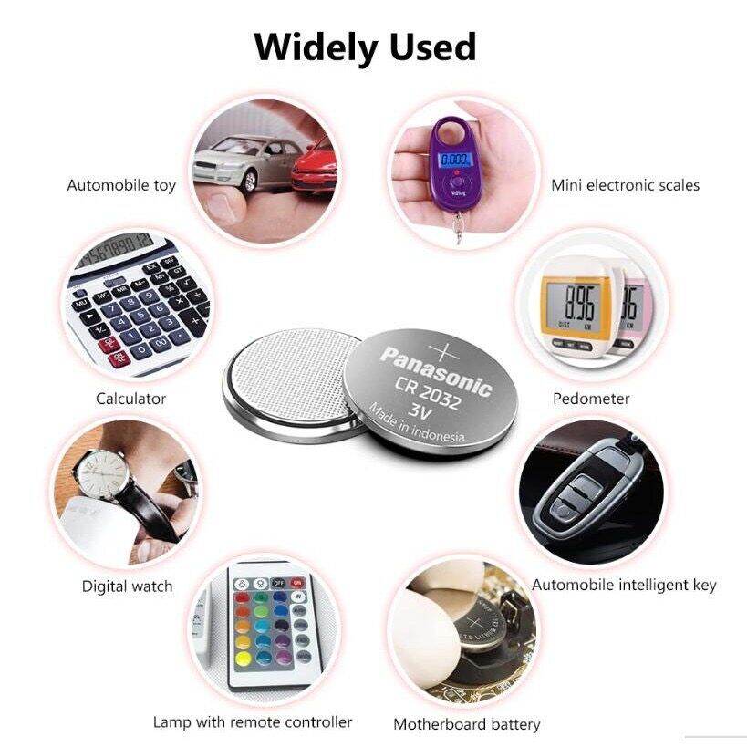 ของแท้ CR2032 ถ่านกระดุม Panasonic รุ่น CR2032 / CR2025 / CR2016 / CR1632 / CR1620 / CR1616 ...