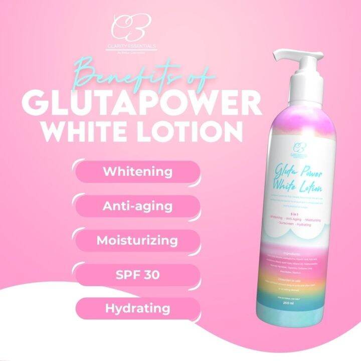 Gluta Power White Lotion - Glutathione Lotion Whitening Lotion Clarity ...