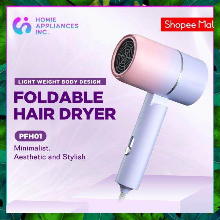 Homie Professional Blower Hair Dryer Foldable Electric Hair Blower Care ...
