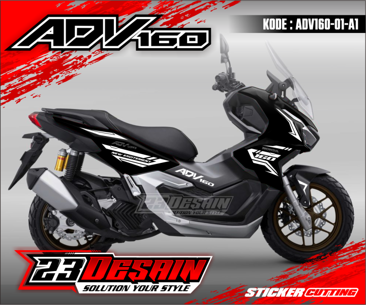 Cutting ADV 160 Sticker HONDA ADV 160 MERAH cutting stiker Striping ADV ...