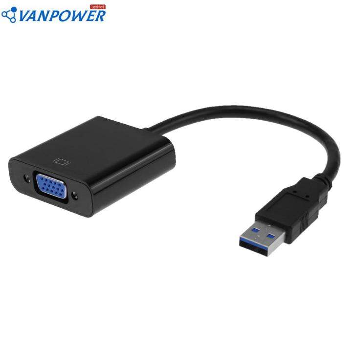 USB to VGA Adapter 1080P Graphics Card USB3.0 to VGA Converter Cable ...