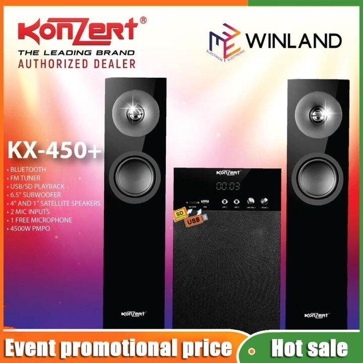 Konzert KX-450 Multimedia Speaker System w/ Bluetooth FM SD/USB KX450 ...
