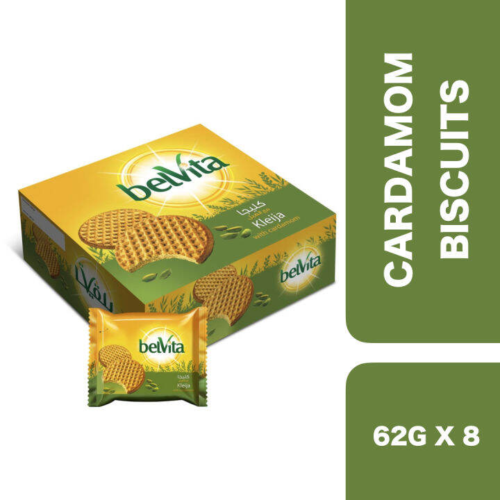 Belvita Kleija With Cardamom 62g x 8 (Box) ++ เบลวิต้า เคลยา บิสกิตผสม ...